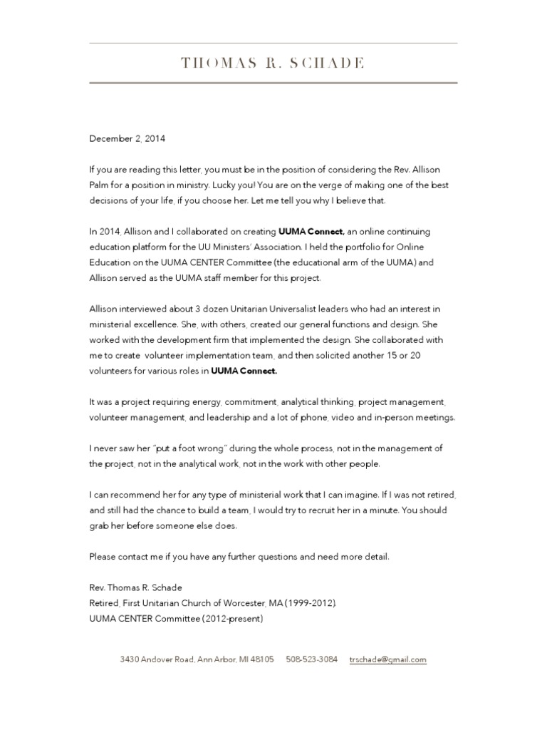 Allison Palm Letter | PDF | Career & Growth | Social Science