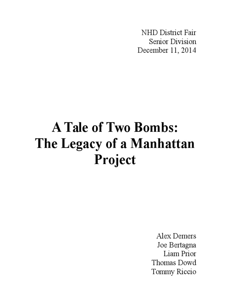 NHD Process Paper | PDF | Manhattan Project | Nuclear Weapons
