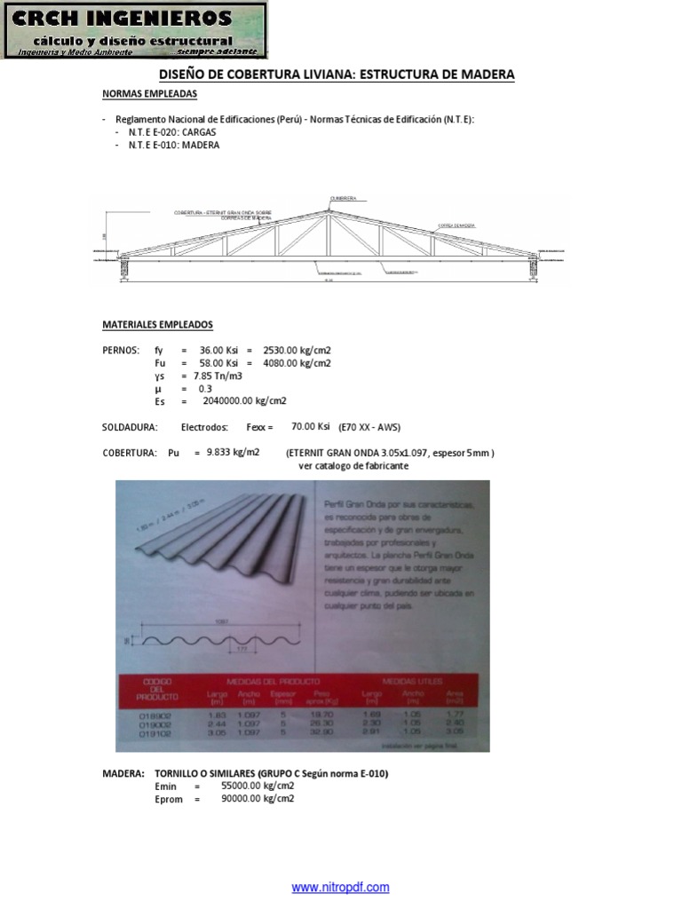 Cobertura de Madera | PDF | Barlovento y sotavento | Braguero