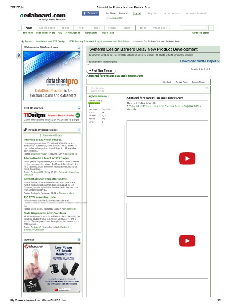 A Tutorial For Proteus Isis and Proteus Ares | PDF | Internet Forum ...