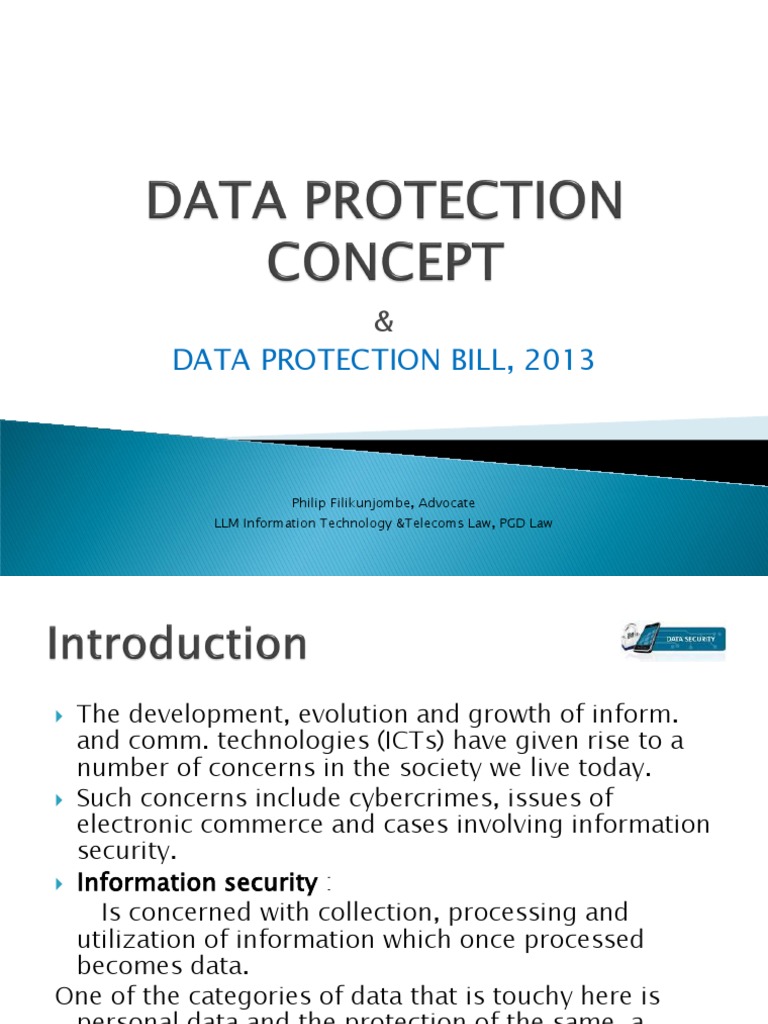 DATA PROTECTION BILL.ppt | Information Privacy | Privacy