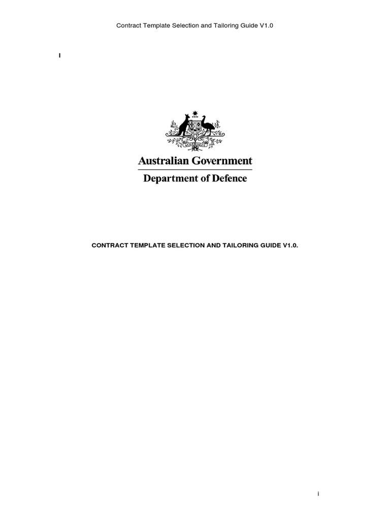 ASDEFCON Contract Template Guide | PDF | Procurement | Risk Management