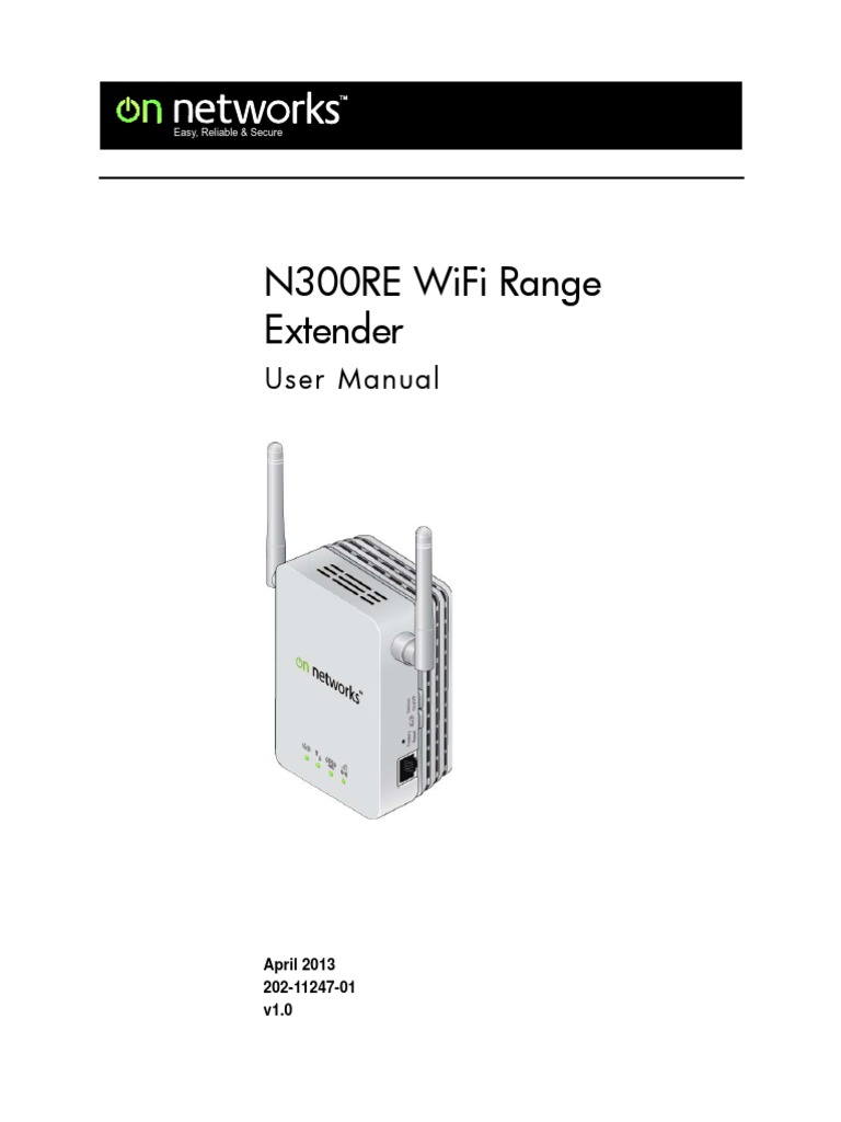 Manual N300RE On Networks | PDF | Wi Fi | Computer Network