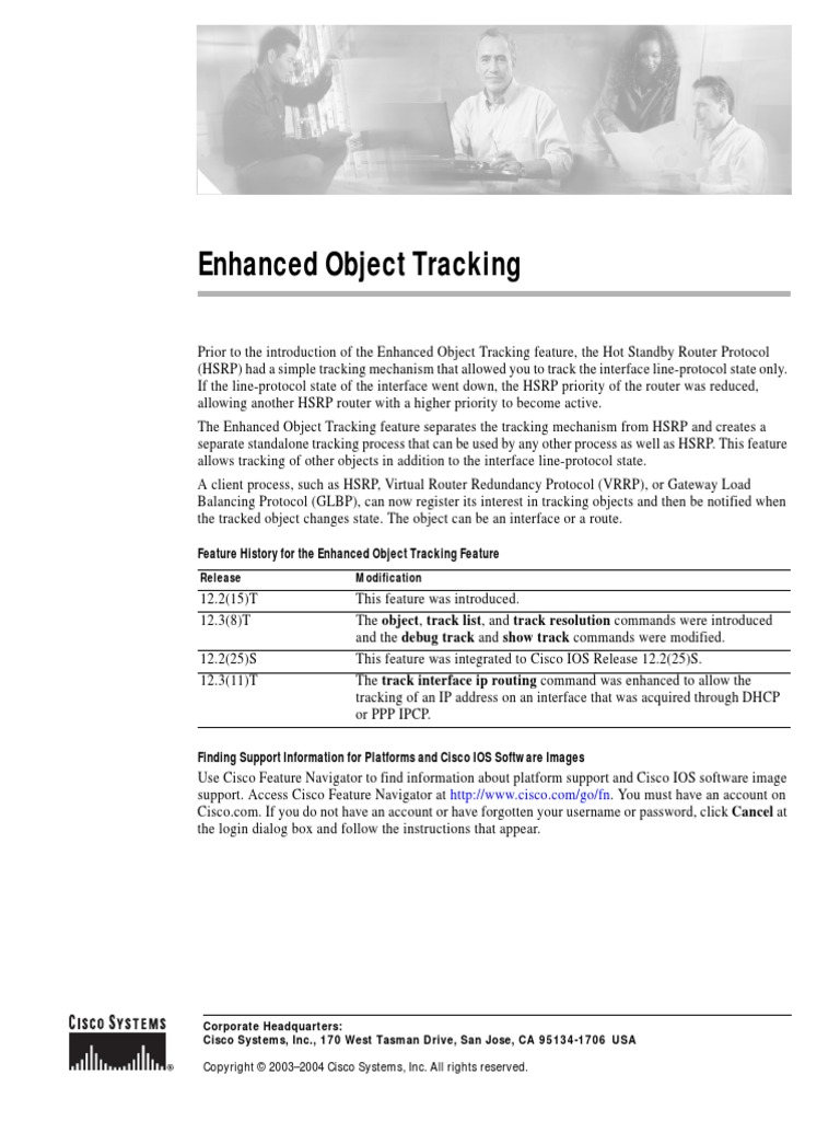 Enhanced Object Tracking | PDF | Ip Address | Router (Computing)