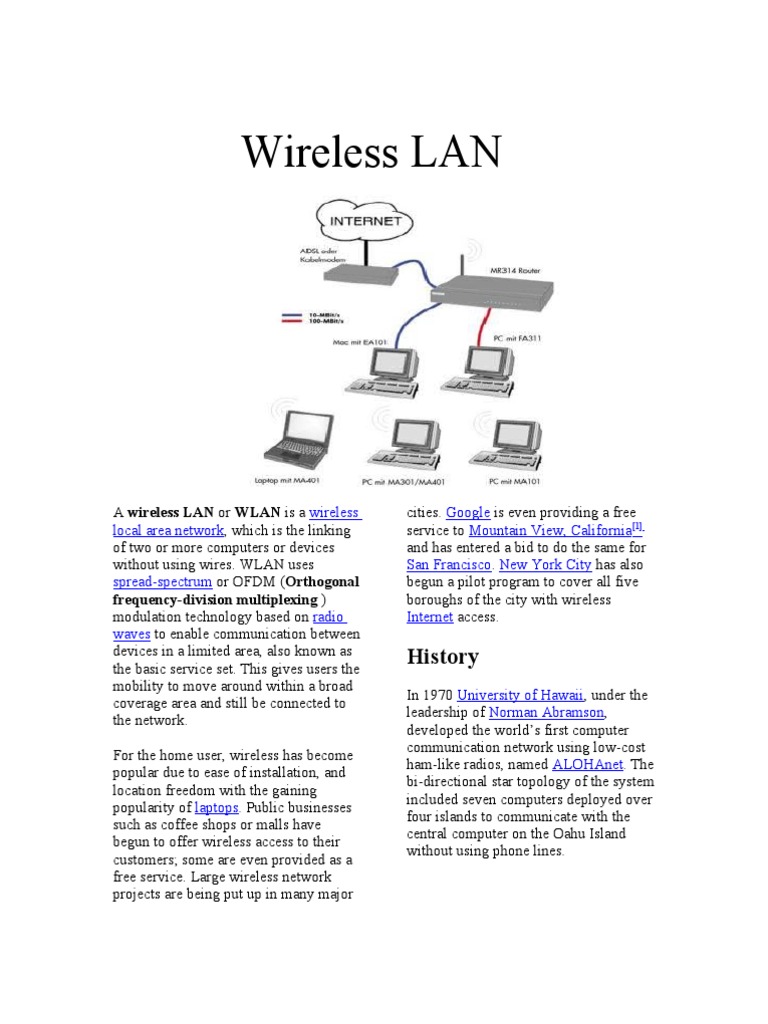 Wireless LAN | Download Free PDF | Wireless Lan | Wireless Access Point
