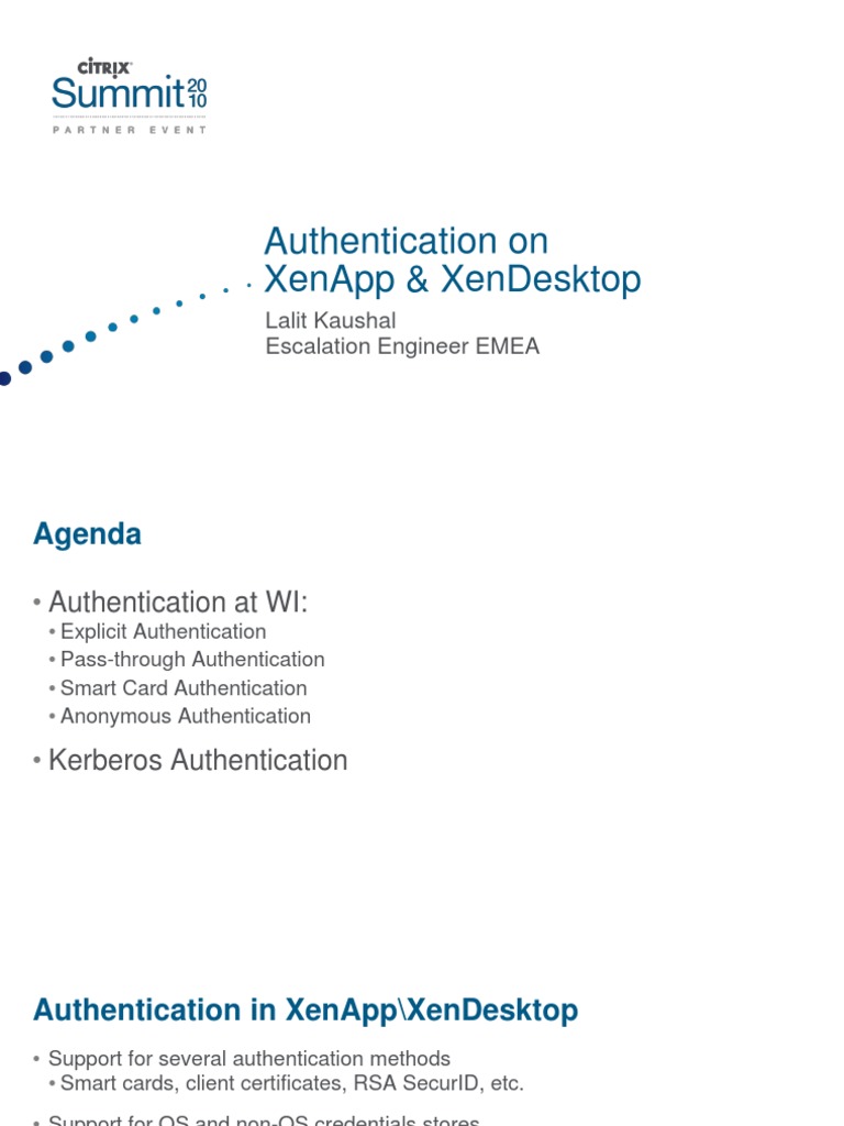 XenApp and XenDesktop Authentication | PDF | Device Driver | Smart Card