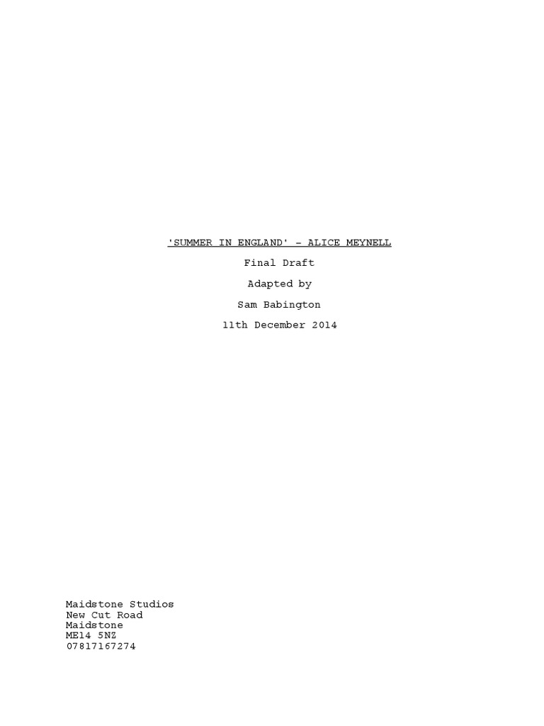 Fiction Adaptation FINAL Draft | PDF | Narration