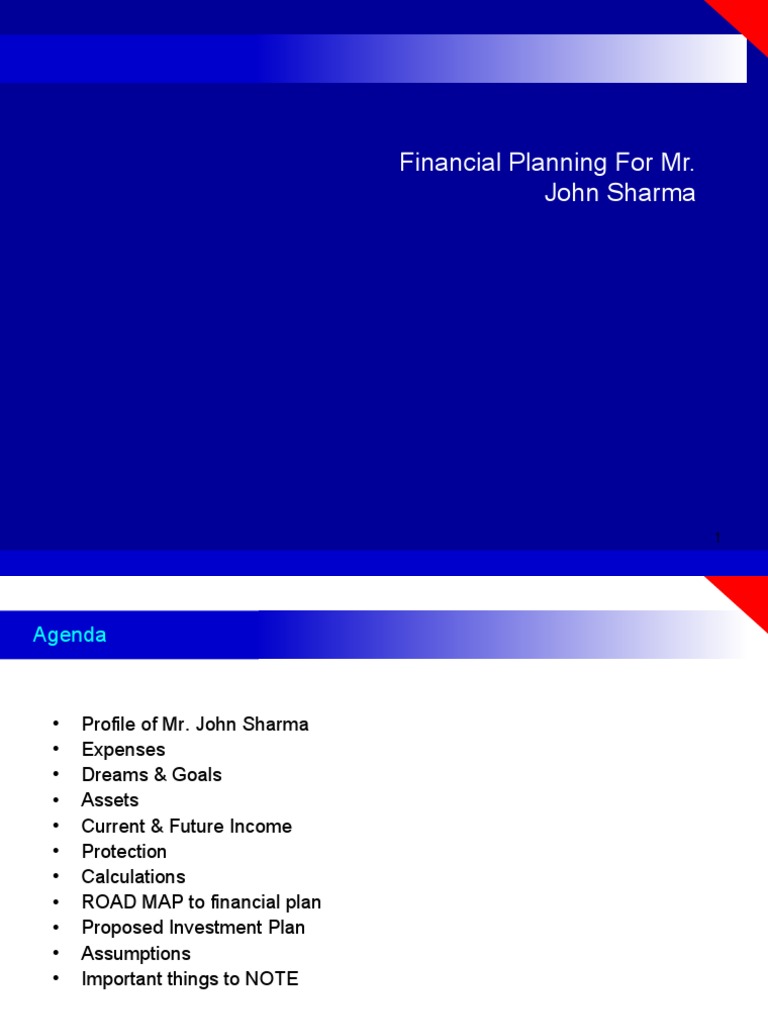 Financial Planning For Mr. John Sharma | PDF | Retirement | Investing