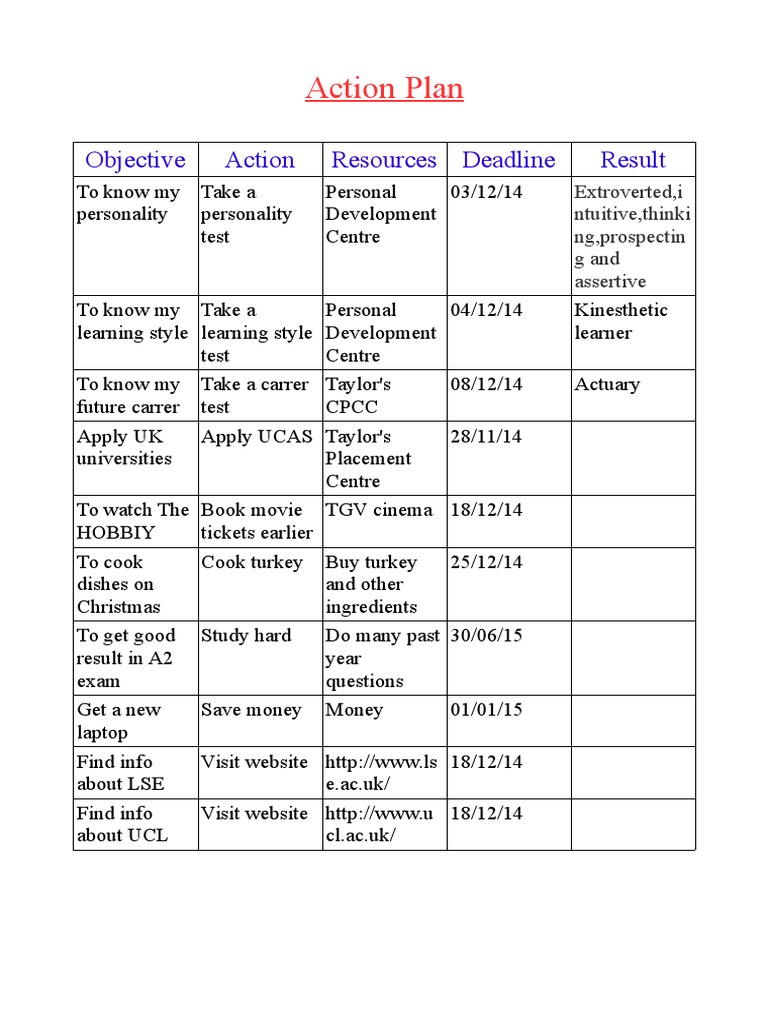Action Plan | PDF