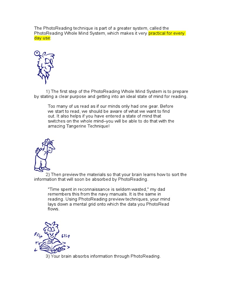 The PhotoReading Technique | PDF | Speed Reading | Computing