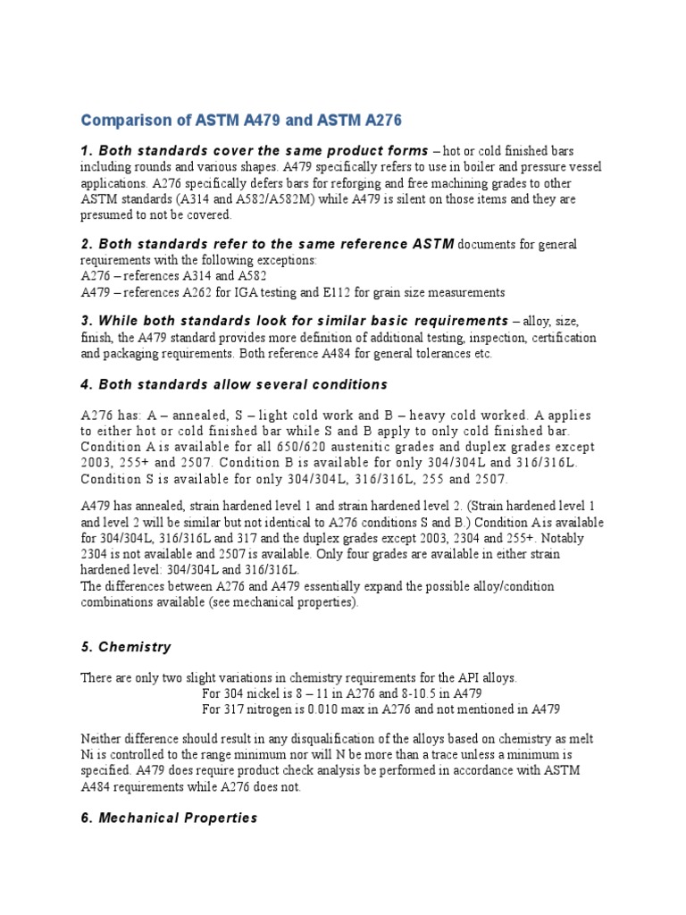 ASTM A276 A479 The Difference PDF Annealing (Metallurgy), 54% OFF