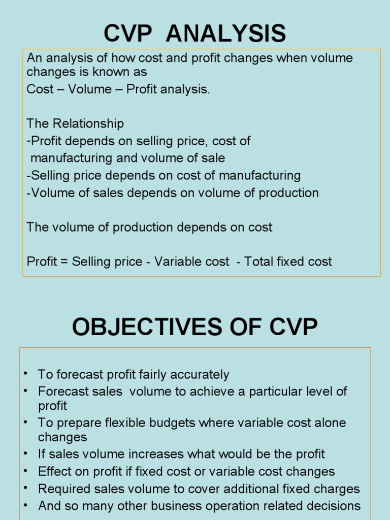 CVP Analysis | PDF | Financial Accounting | Business Economics