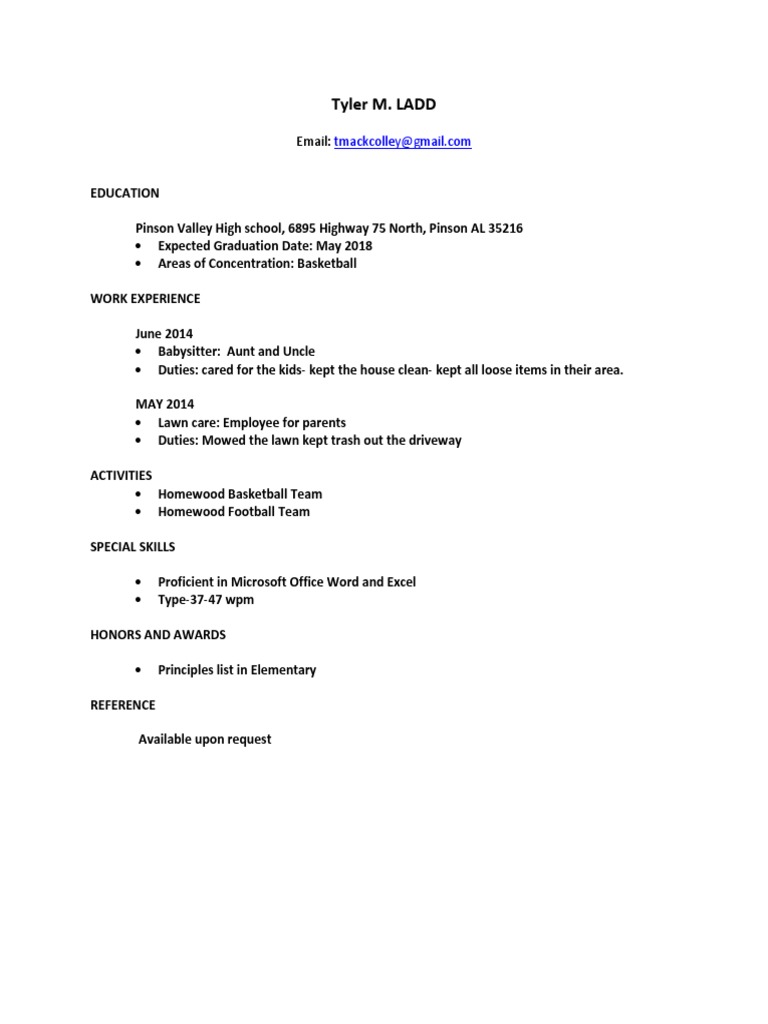 Tyler M. Ladd Resume Overview | PDF