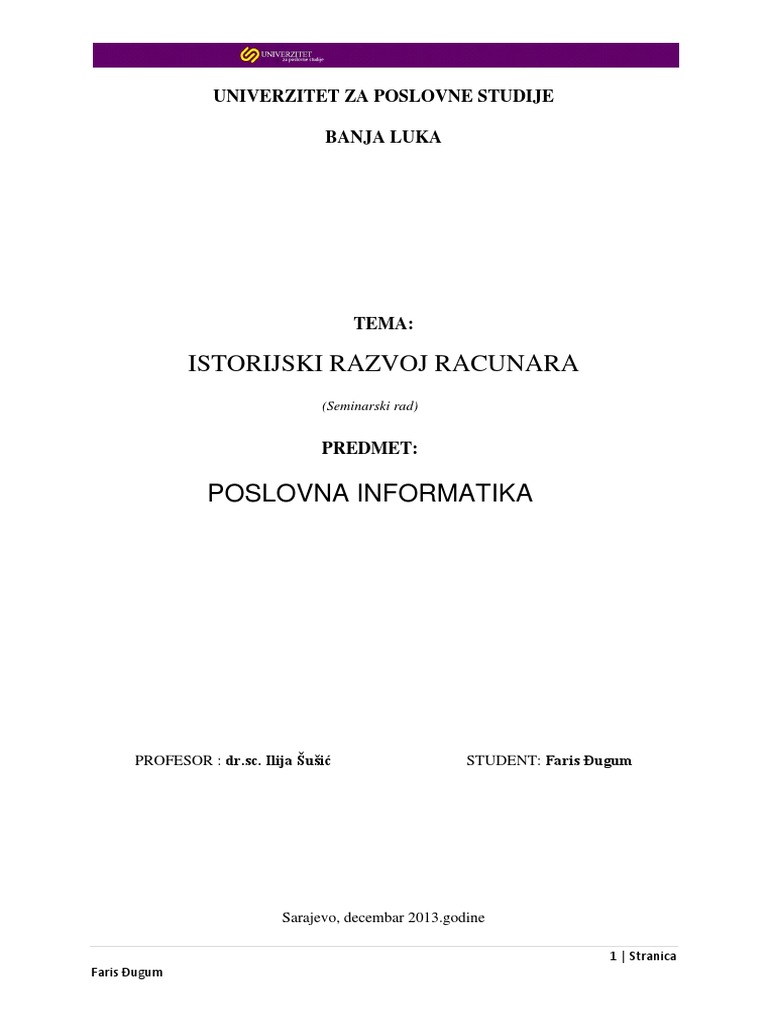 Poslovna Informatika | PDF