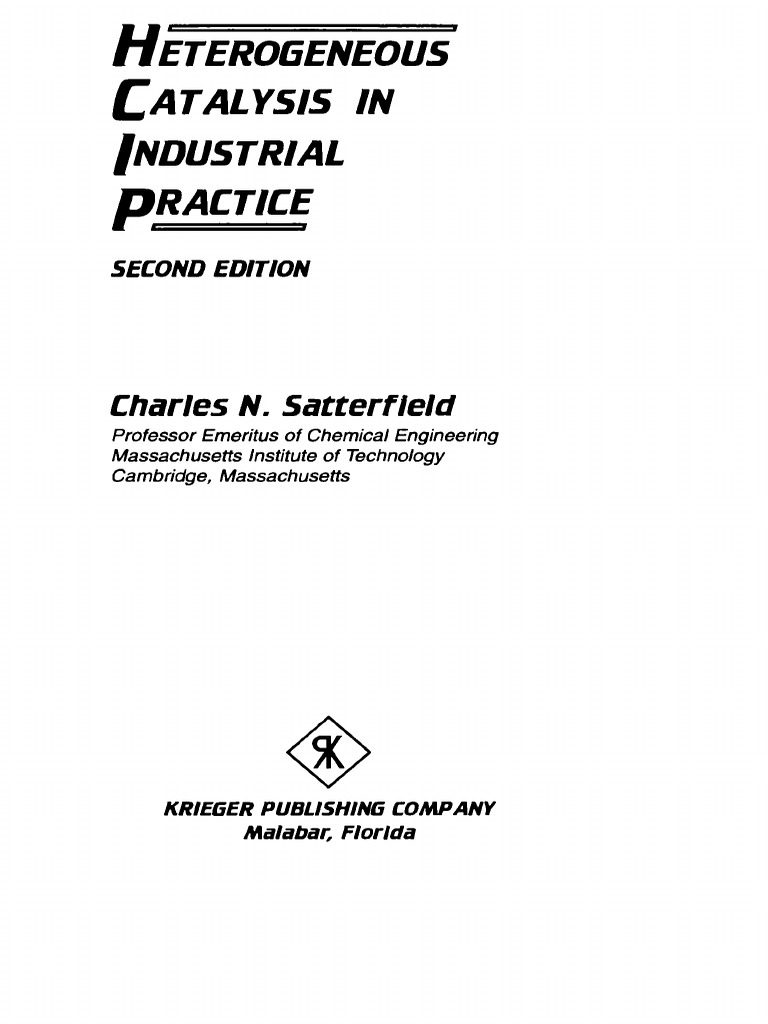 (Charles N. Satterfield) Heterogeneous Catalysis | PDF
