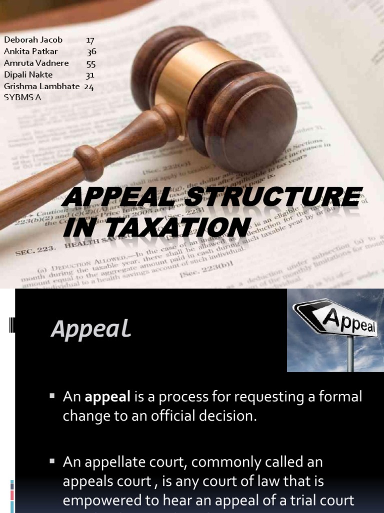 Appeal Structure in Taxation | PDF | Appellate Court | Appeal