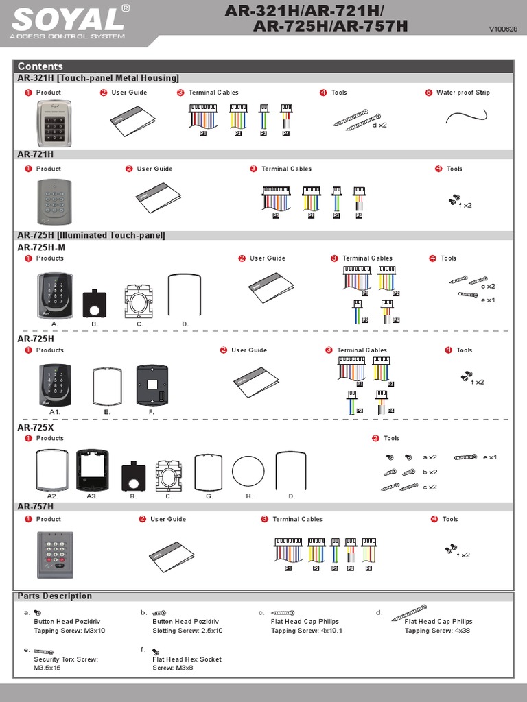 Soyal AR-321H 721H 725H 757H EN | PDF | Technology & Engineering