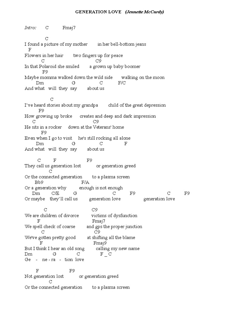 My Generation Guitar Chords