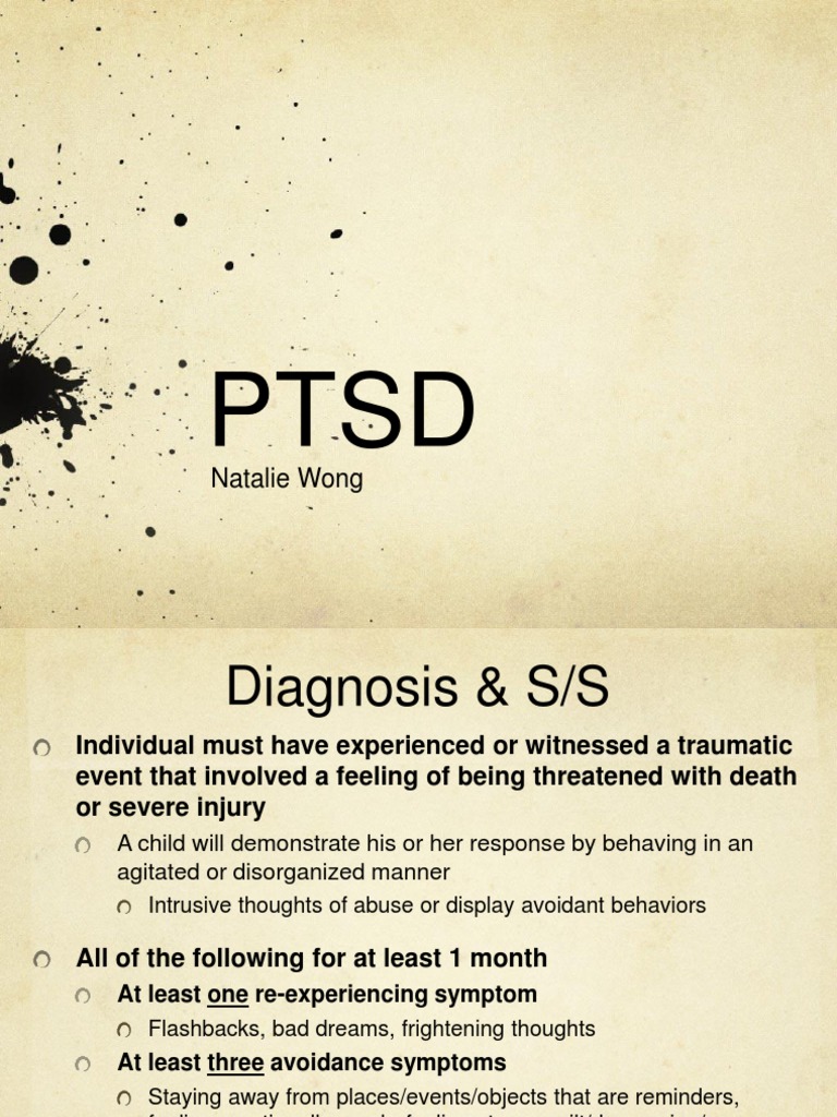 PTSD Diagnosis and Nursing Care Plan | PDF