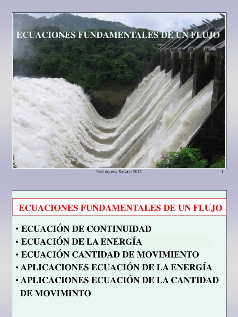 Fluidos 3. Ecuaciones Fundamentales de Un Flujo | PDF | Fluido | Presión