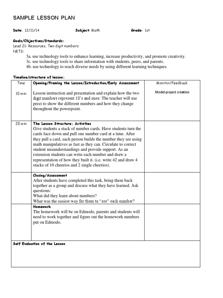 Website Lesson Plan 1 | PDF