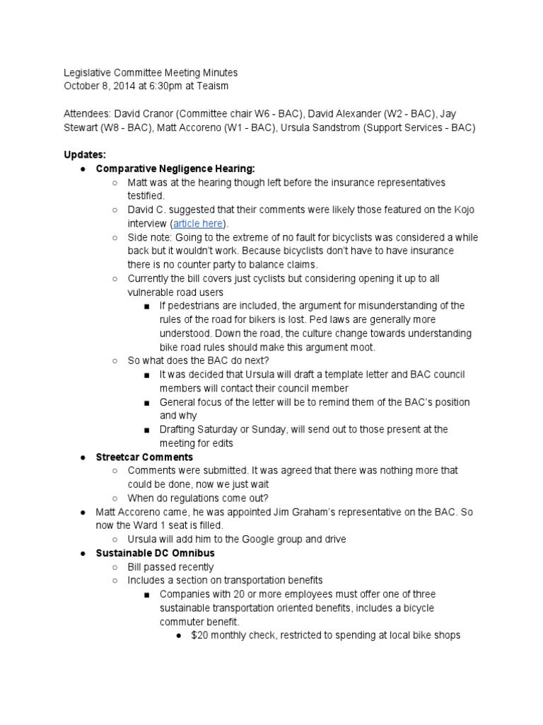 10/08/14 Legislative Committee Meeting Minutes | PDF | Justice | Crime ...