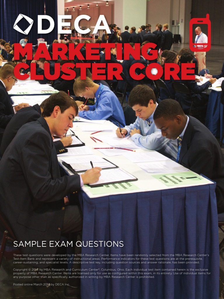 HS Marketing Cluster Sample Exam | PDF | Unemployment | Social Science