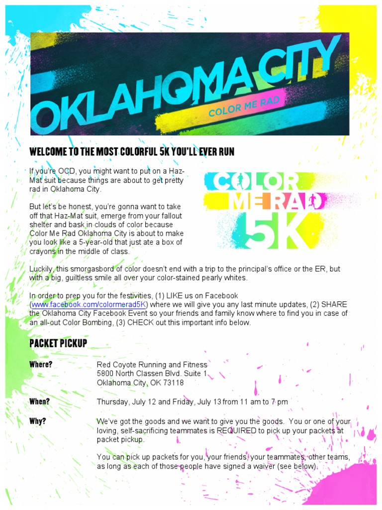 Welcome To The Most Colorful 5K You'Ll Ever Run | PDF | Wellness | Medical