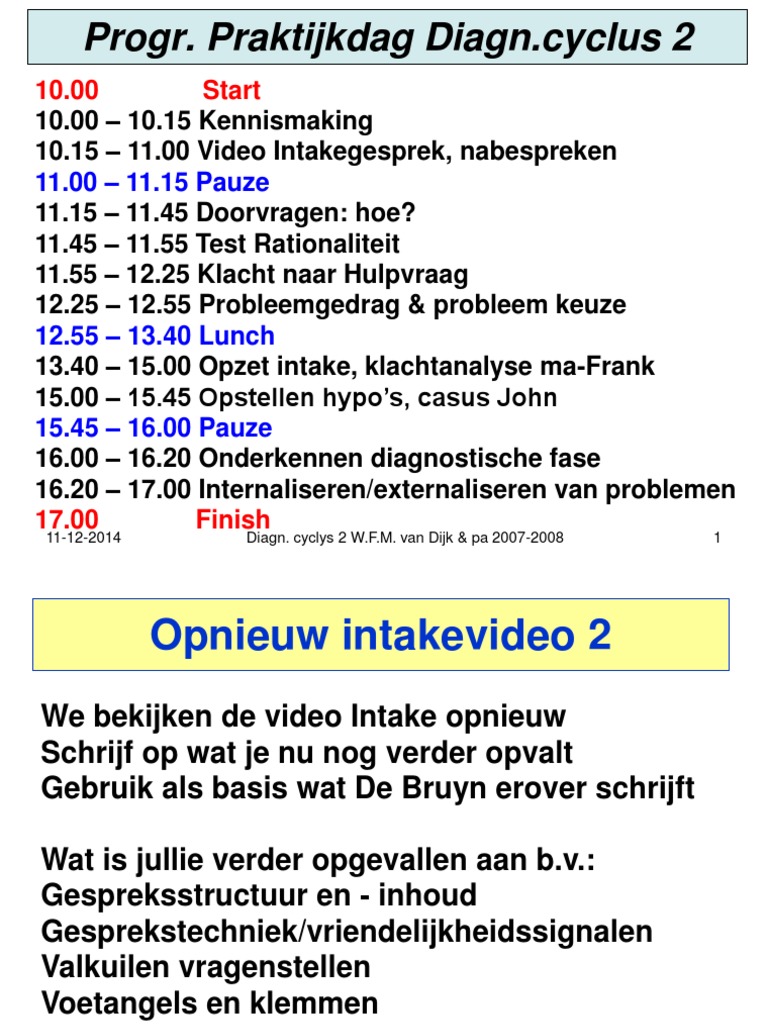 Diagnostische Cyclus 2 PowerPoint