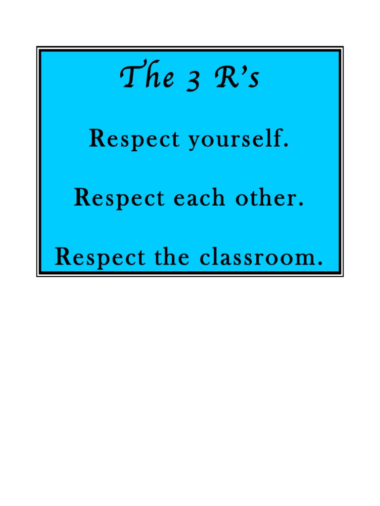 The 3 Rs | PDF | Language Arts & Discipline