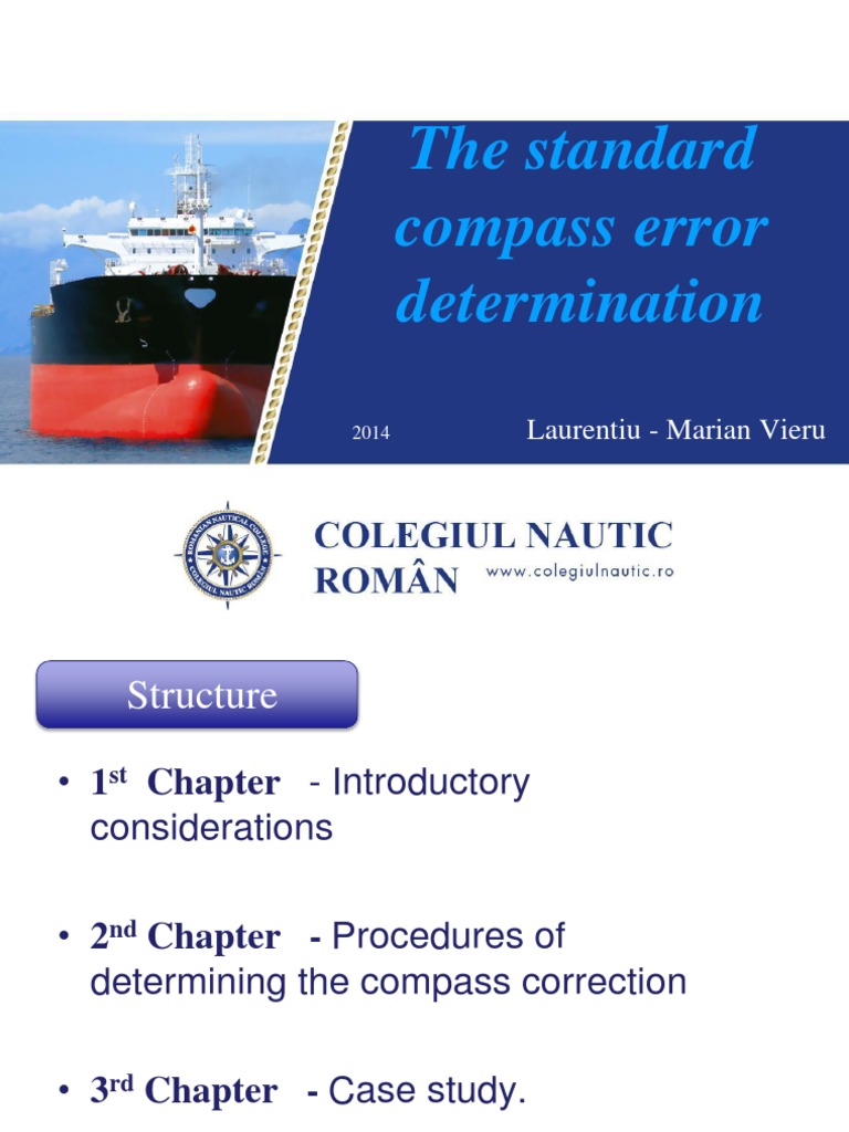 Determining Standard Compass Errors: Procedures and Case Studies for ...