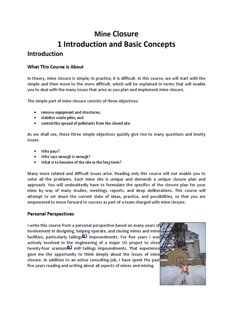 Mine Closure Planning Guide | PDF | Mining | Sustainability