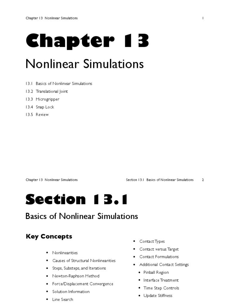 Chapter 13 Non Linear Simulations | PDF | Nonlinear System | Actuator