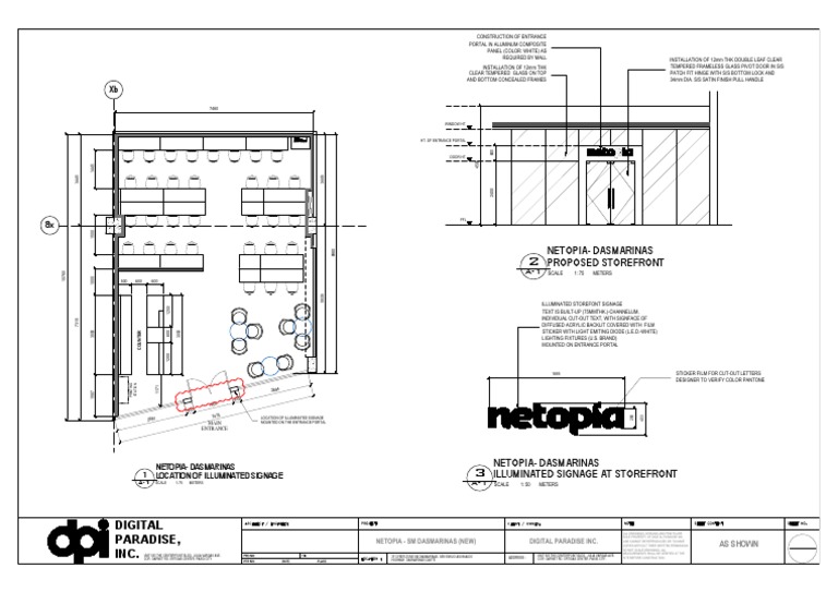 SM Dasma Storefront Signage Plan | PDF