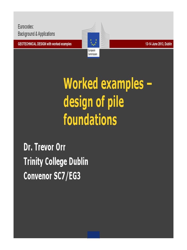 Worked Examples Design of Pile Foundations | Download Free PDF ...