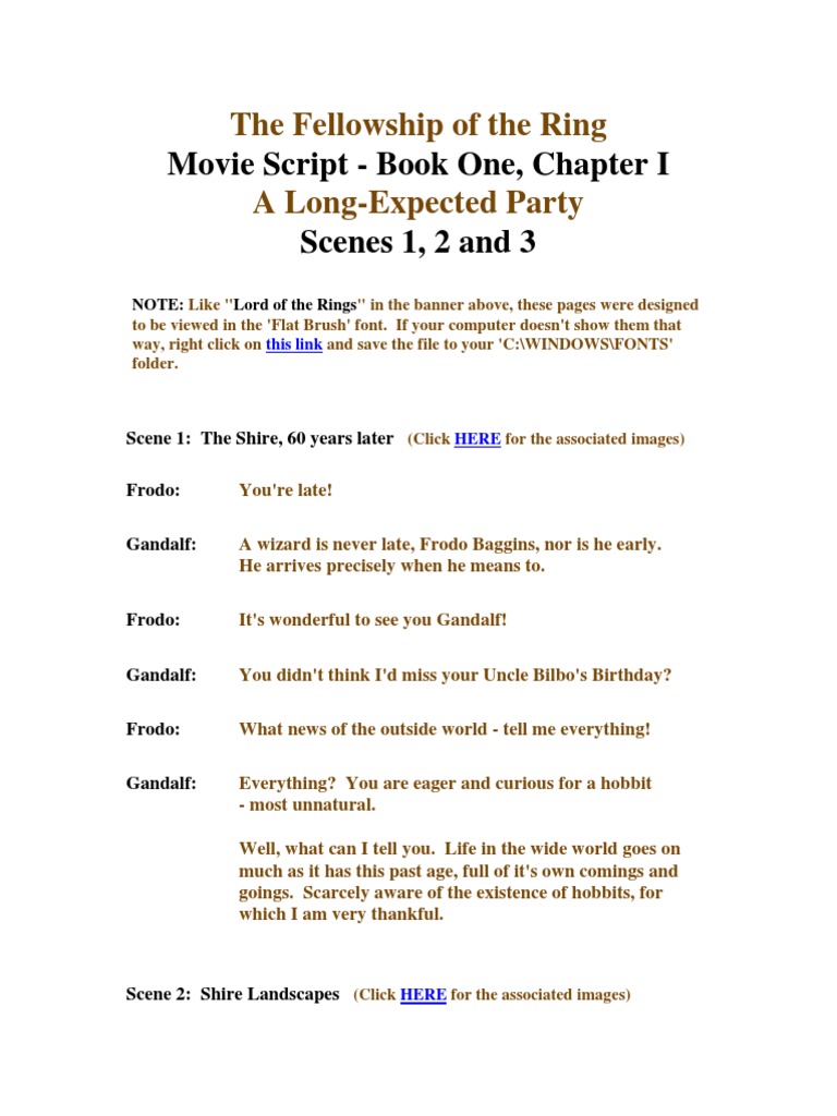 The Fellowship of The Ring | PDF | Bilbo Baggins | Fantasy Worlds