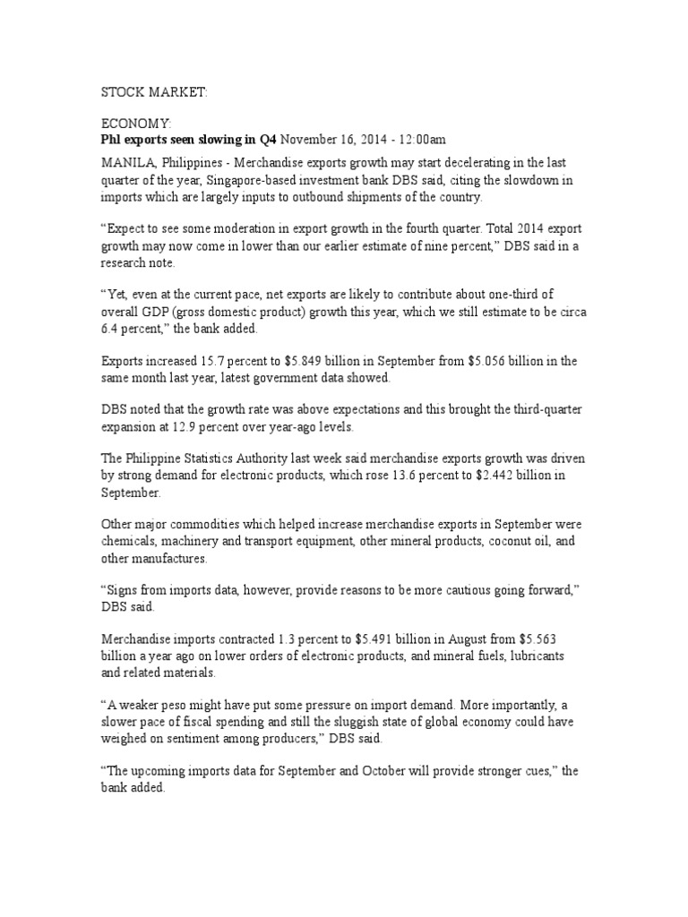 Stock Market | PDF | Economic Growth | Economies