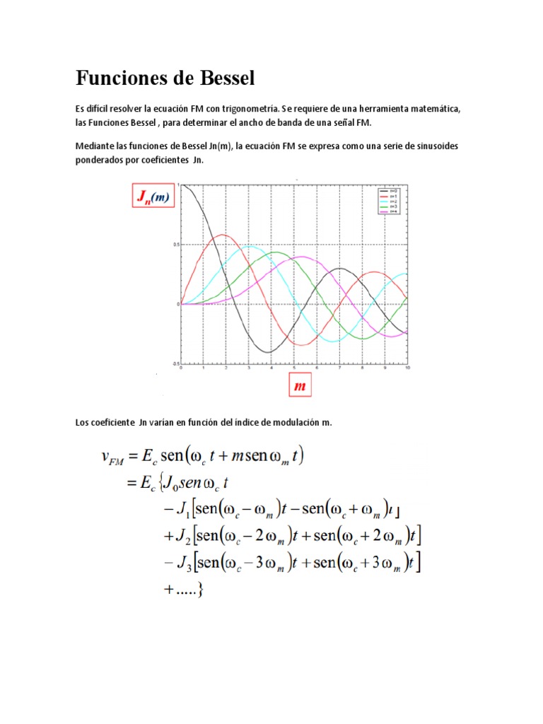 Funciones de Bessel | PDF | Métodos y materiales de enseñanza