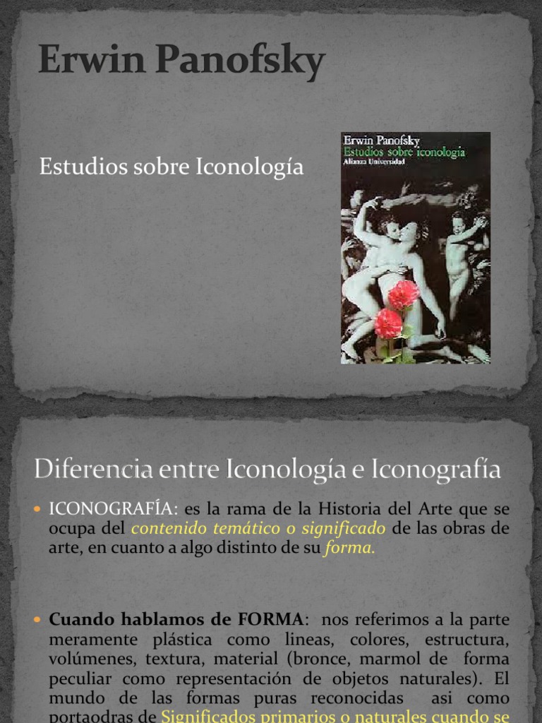 Iconologia Segun Erwin Panofsky. Pps | PDF | Los símbolos | Imagen