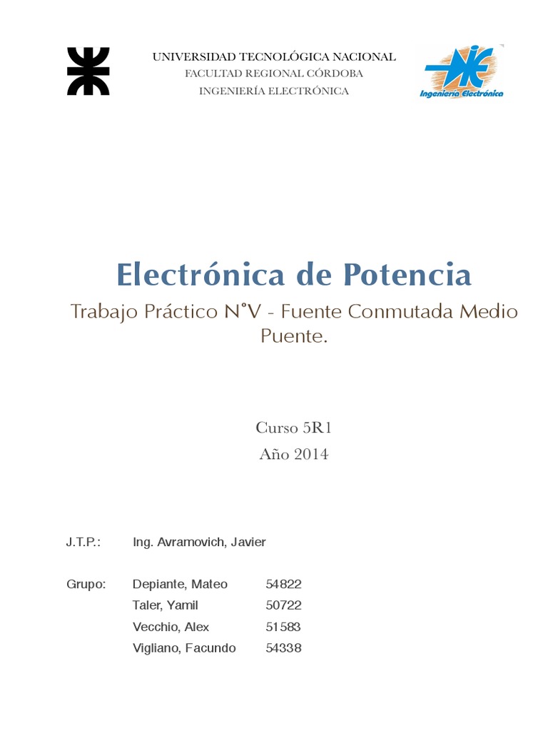 Diseño de Fuente Conmutada Medio Puente | PDF | Rectificador ...