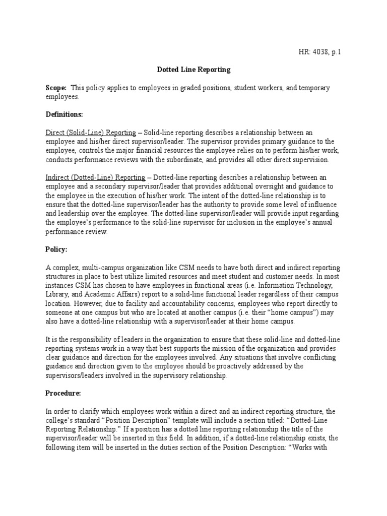 Dotted Line Reporting | Supervisor | Leadership | Free 30-day Trial ...