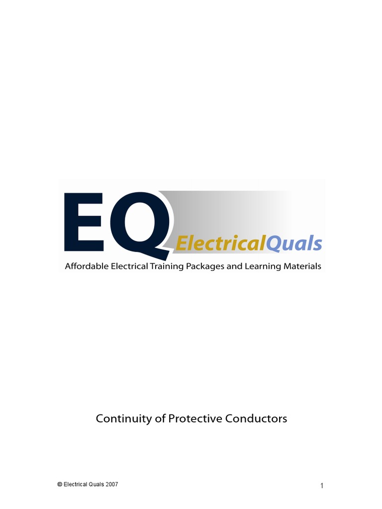 Continuity of Protective Conductors | PDF | Electrical Resistance And ...