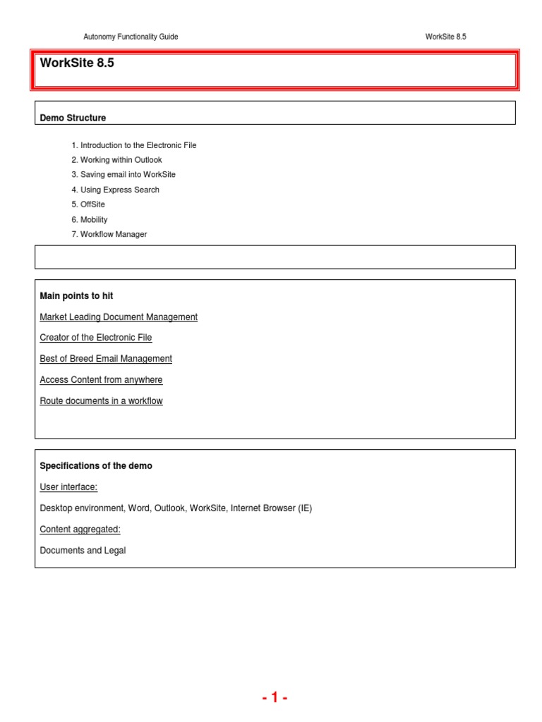 Worksite 8.5 Functionality Guide | PDF | Email | Icon (Computing)
