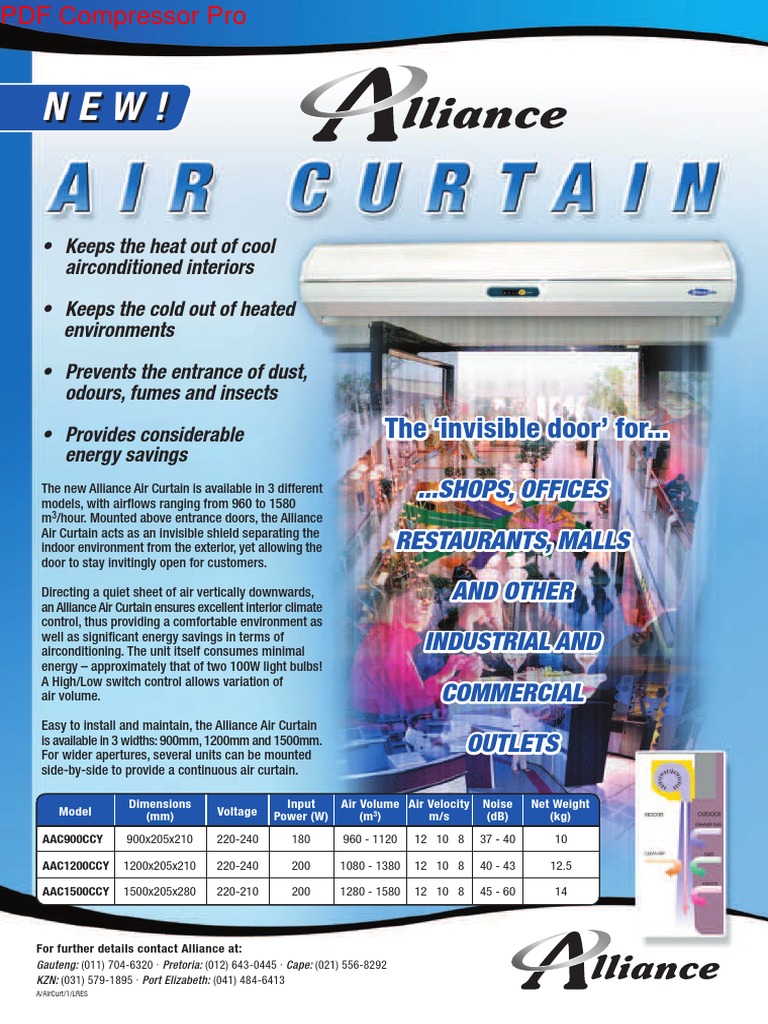 Alliance Air Air Curtain | PDF | Technology & Engineering