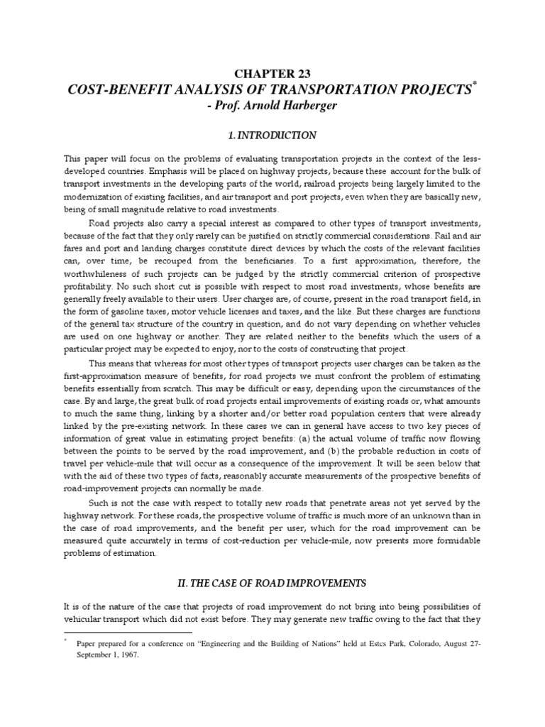 Harberger Transport Projects | PDF | Rail Transport | Externality