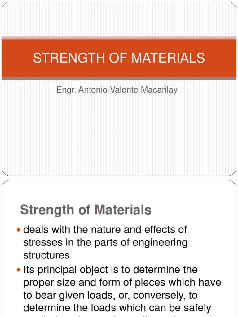 11-15-14 Strength of Materials | PDF | Stress (Mechanics) | Deformation ...