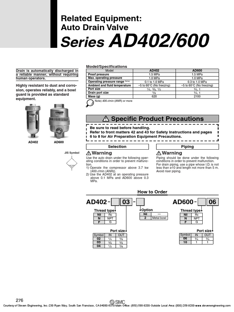 Ad600 PDF | PDF | Piston | Valve