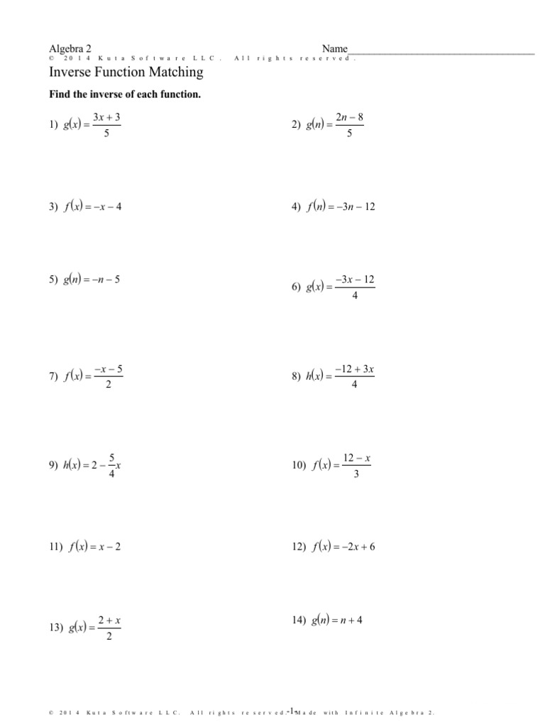 Inverse Function Matching | PDF