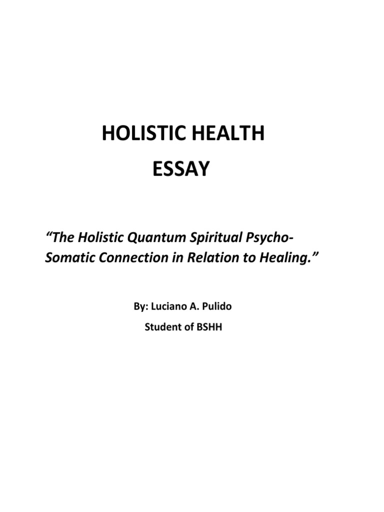 Holistic Health Essay | PDF | Microtubule | Electron