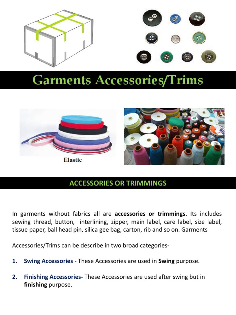 Garments Accessories Trims | PDF | Yarn | Textiles